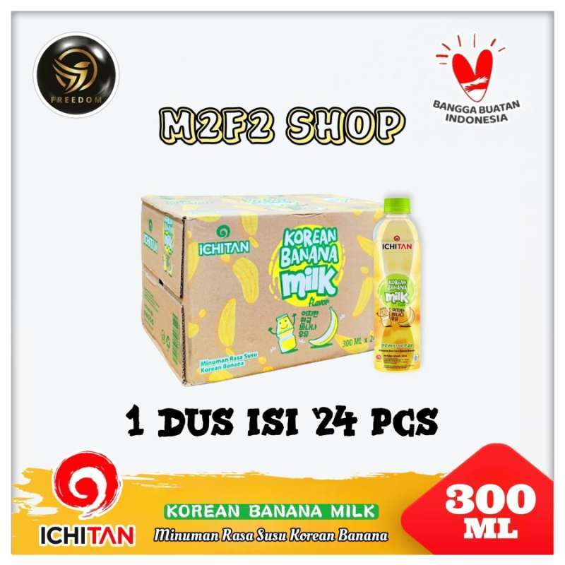 Promo Ichitan Korean Banana Flavored Milk | Pisang Susu Botol Pet - 300 ml (Kemasan Karton ...