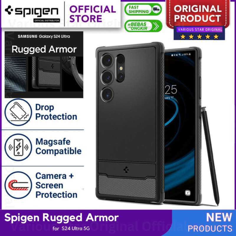 Jual Spigen Rugged Armor S24 Ultra Spesifikasi Original, Murah & Diskon Harga Mei 2024 | Blibli