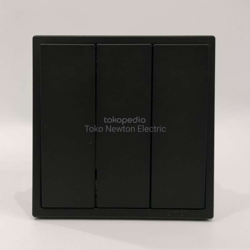 Promo Simon i7 Black Saklar Triple Hotel 3 Gang 2 Way Switch (Tanpa ...