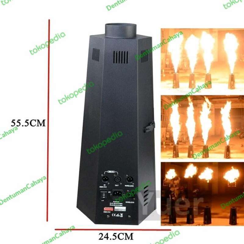 Promo Flame Machine Mesin Api Dmx 512 Hexagon Profesional efek Panggung ...