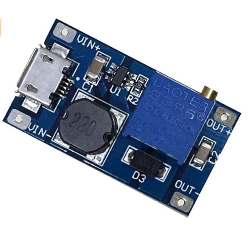 Jual (ready Stock) 2577 2a Dc-dc Micro Usb Adjustable Boost Converter ...