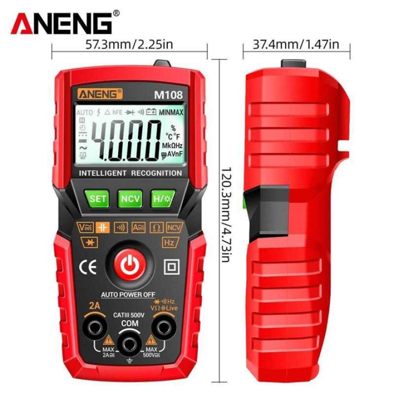 Promo Mini Digital Multimeter Ac/dc Electrical Voltage Tester M108 Teko ...