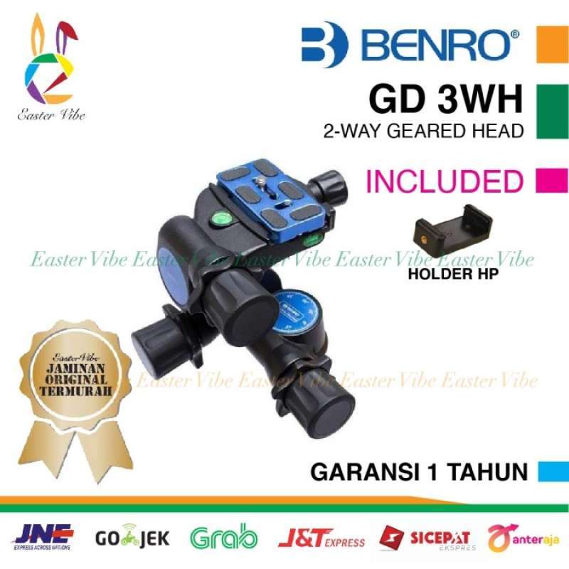 Promo BENRO GD3WH 3 WAY GEARED HEAD TRIPOD Diskon 23% di Seller ...