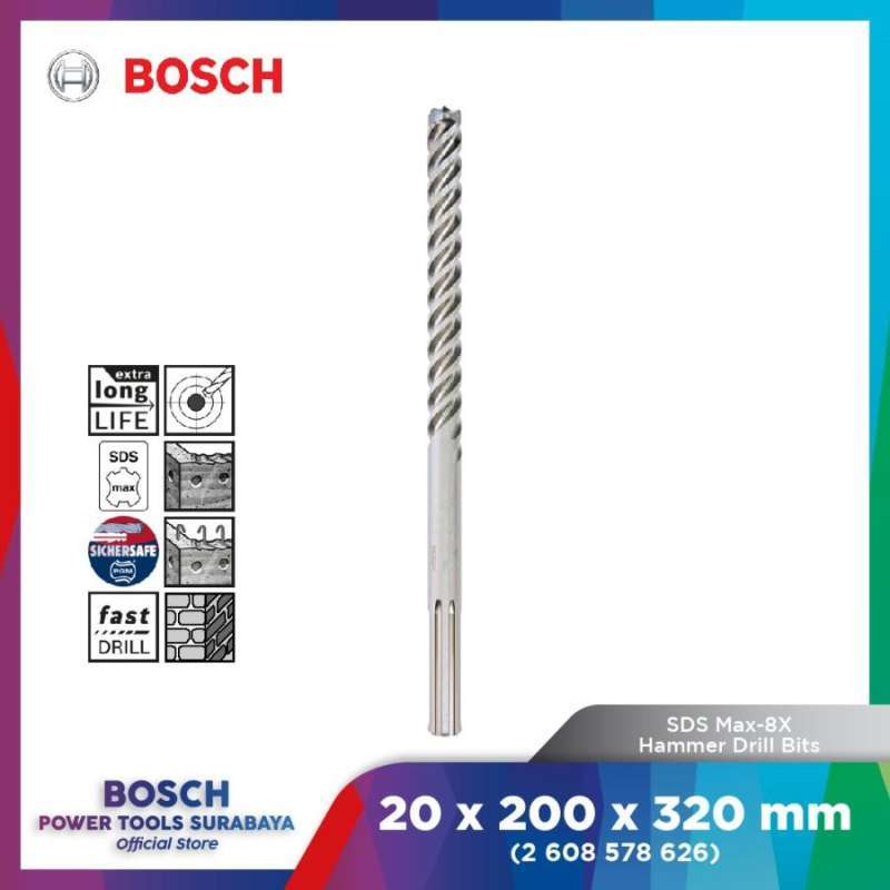 Jual Mata Bor Beton Bosch Sds Max-8x 20 X 200 X 320 Mm Di Seller Bosch ...