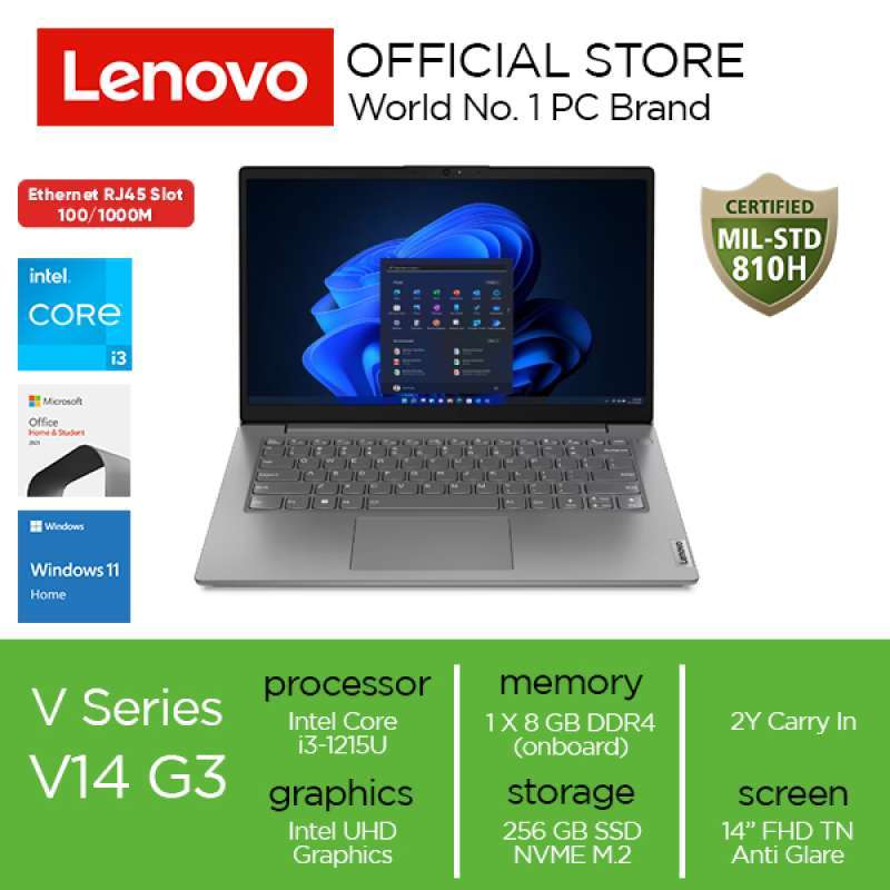 Promo Lenovo V14 G3 IAP Core i3-1215U 8GB 256 W11+OHS - 8gb Diskon 8% di Seller Lenovo Yoga ...