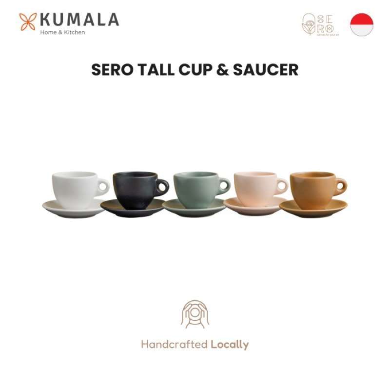 Promo SERO TALL CUP & SAUCER - Cangkir Kopi Keramik - Cappucino Coffee ...