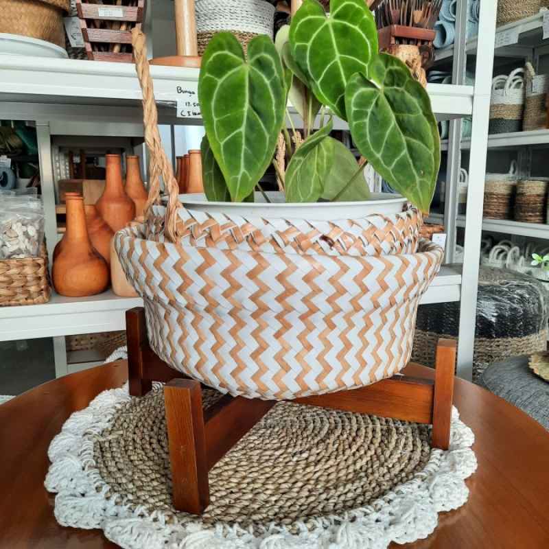 Promo Standing Pot Kayu / Tatakan Pot Kayu / Standing Pot Tanaman Bunga ...