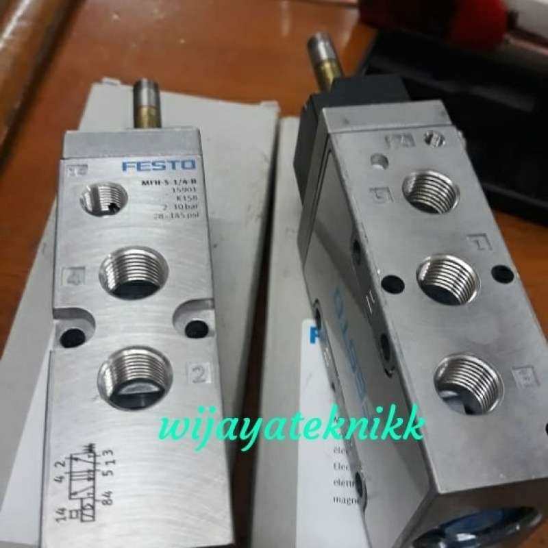 Promo FESTO selenoid valve 5/2 way single MFH-5-1/4-B. DRAT 1/4 inch ...