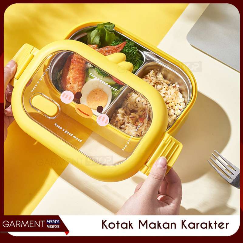 Promo Kotak Makan Stainless Kedap Udara Lucu Bebek Bear Bekal Bento ...