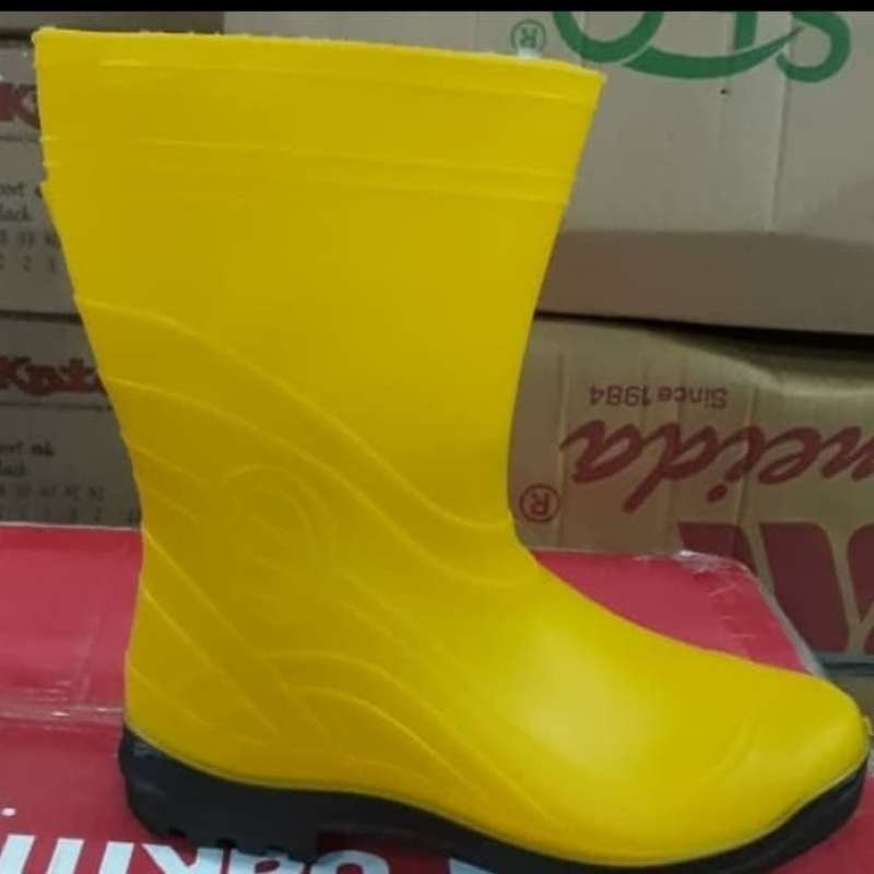 Promo SEPATU BOOTS MEDIS APD BOOT AIR HUJAN KARET PVC SOL HITAM ANTI ...