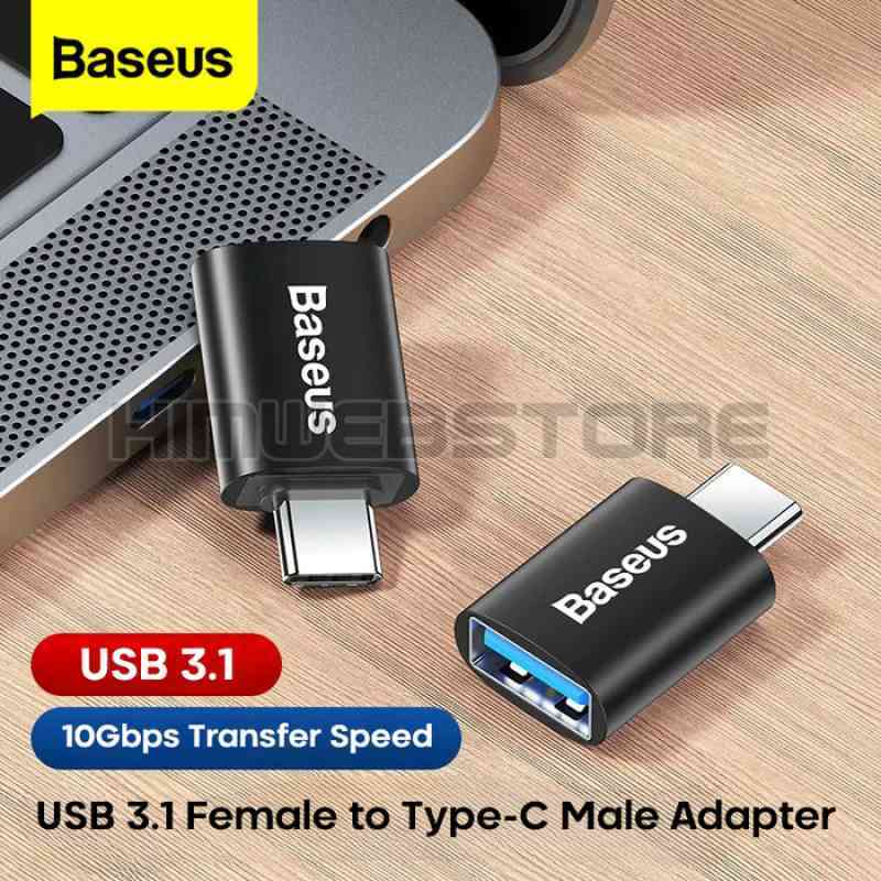 Promo BASEUS INGENUITY CONVERTER MINI OTG USB FEMALE TO TYPE-C MALE ...