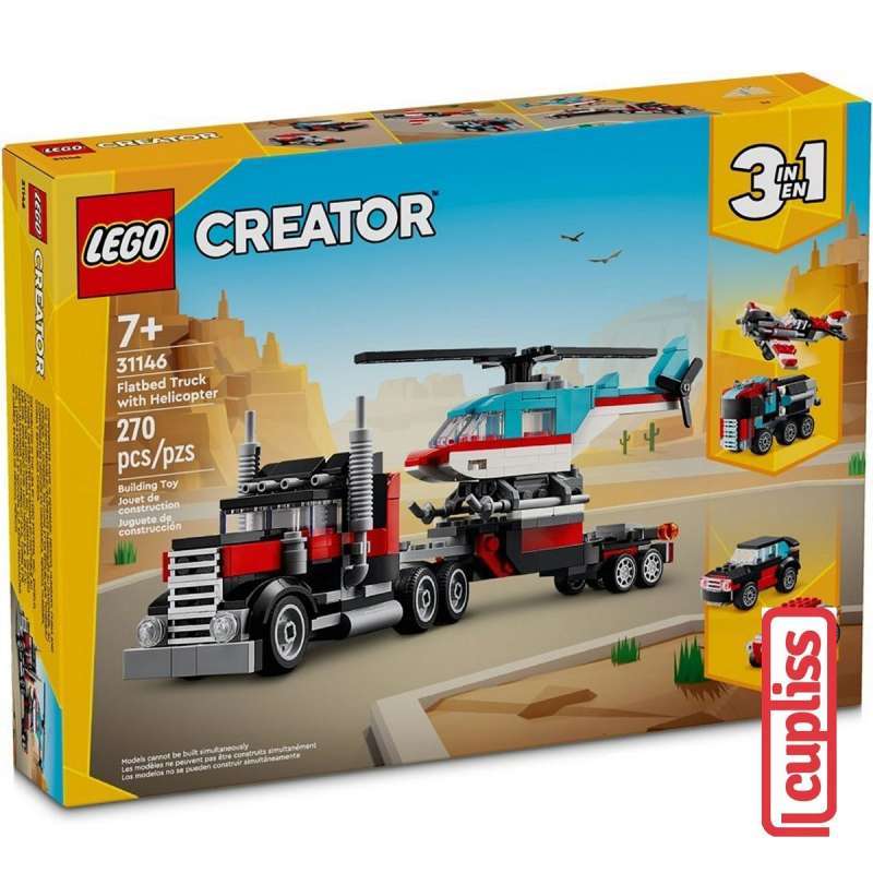 Jual LEGO Creator 31146 Flatbed Truck with Helicopter di Seller Cupliss ...