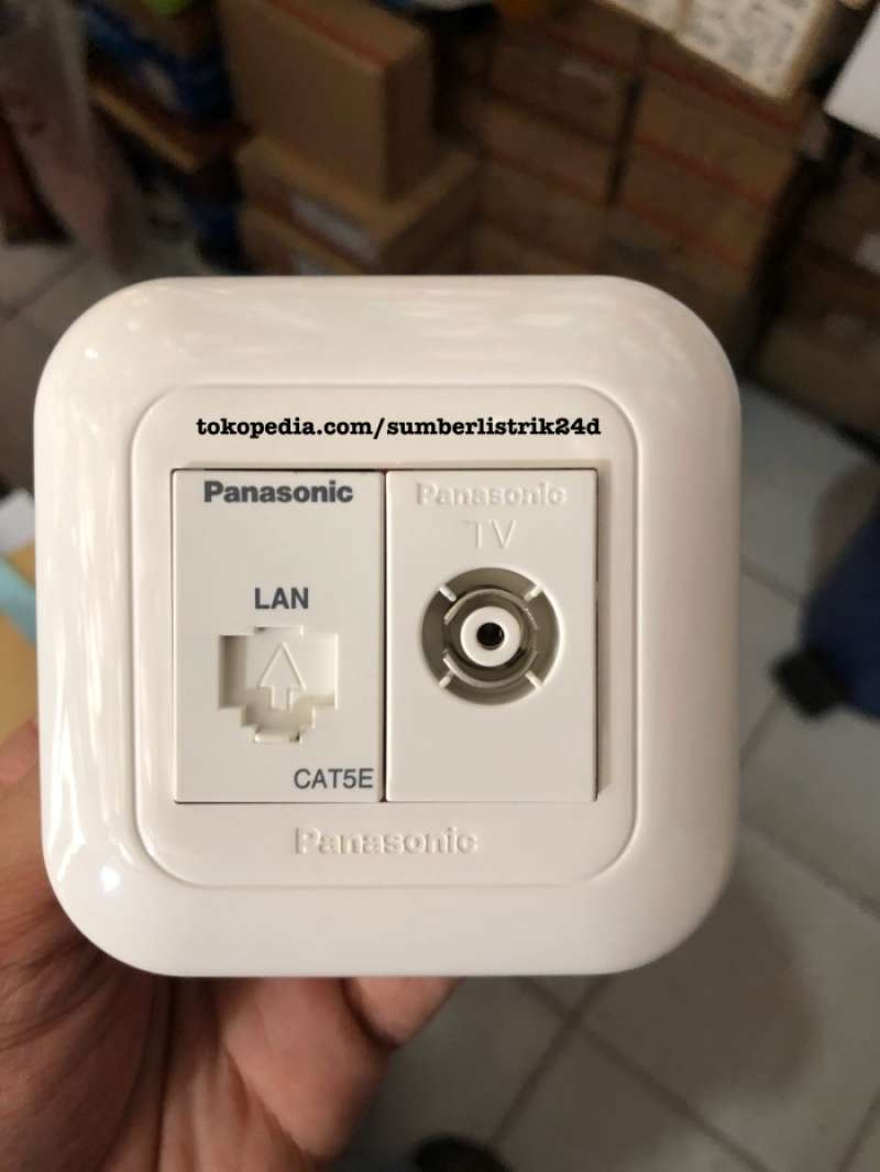 Jual Stopkontak Outlet Data Cat5 Dan Tv Antena Stop Kontak Lan Tv Panasonic Di Seller Grand ...