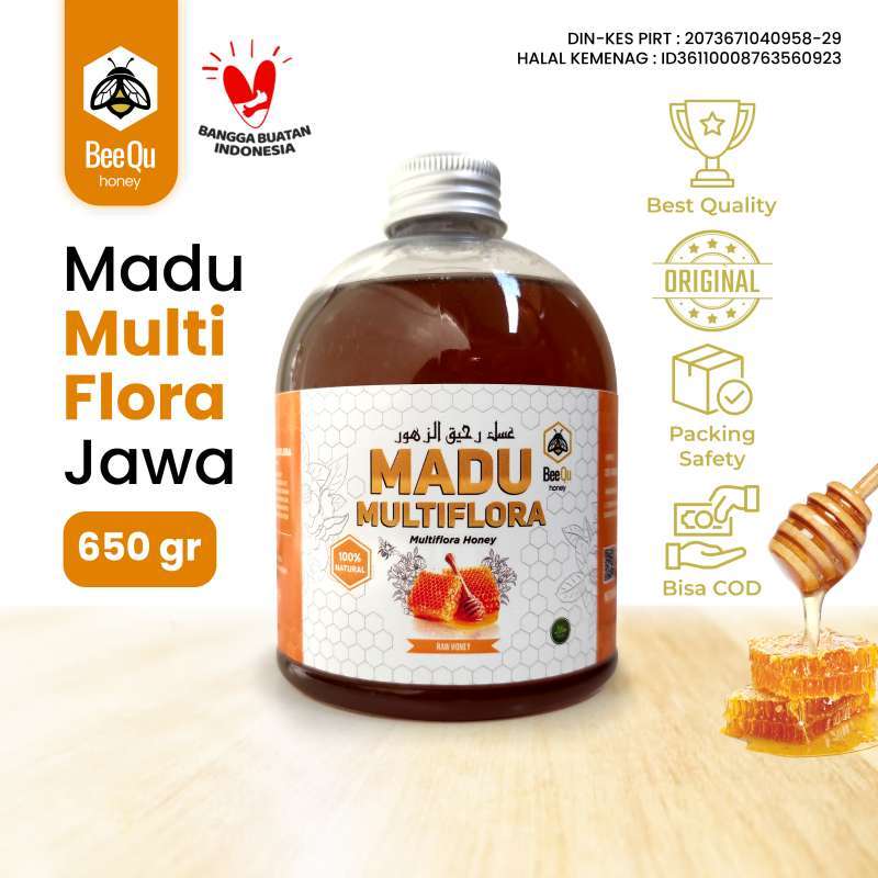 Promo Madu Multiflora Jawa Asli Murni 100% Pure Raw Honey - Beequ Honey ...