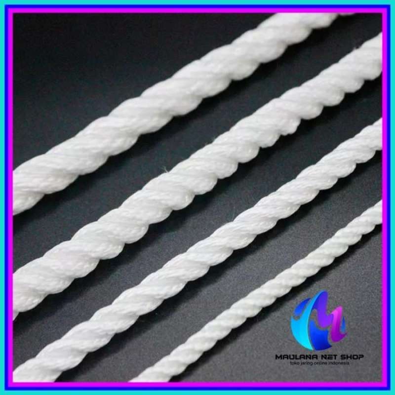 Jual tali tambang nilon putih 10 meter / tali ikat barang bahan nilon ...