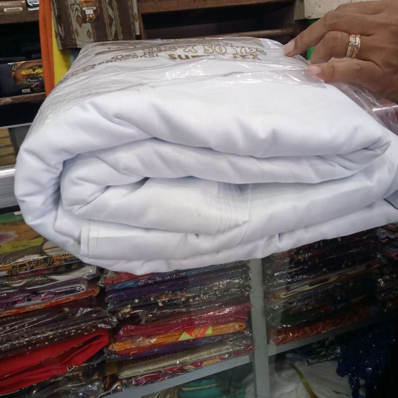 Jual Kain Mori Kain Putih Liong Harga Per Meter Lebar 105cm Kain Kafan ...