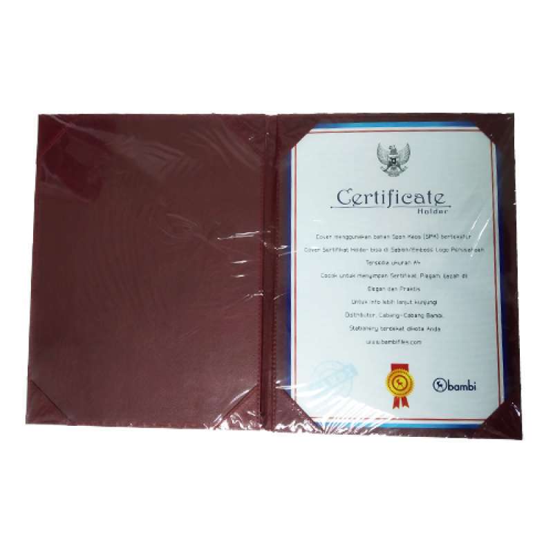 Promo Map Sertifikat - Cover Sertifikat/ Certificate Holder ...