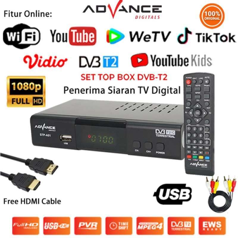 Promo Advance Stb Set Top Box Tv Digital Receiver Penerima Siaran Full ...