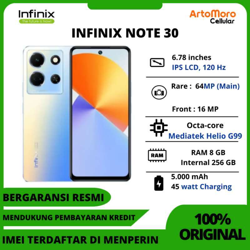 Jual Infinix Note 30 8/256GB - Up To 16GB - 120 HZ Screen - Garansi ...