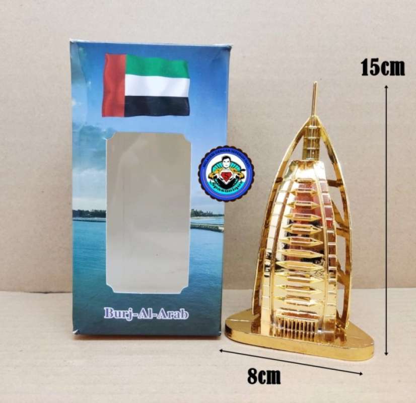 Promo MINIATUR BURJ AL ARAB DUBAI GOLD MODEL DEKORASI - LUTOFIA Diskon ...