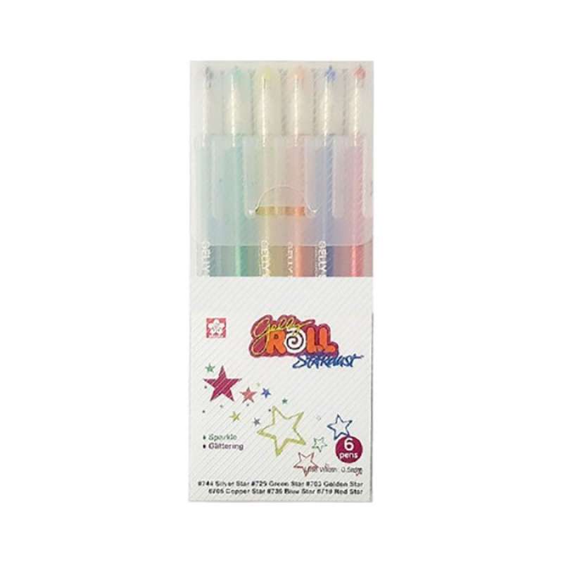 Jual sakura gelly roll stardust color gel pen set 6 pcs di Seller ...