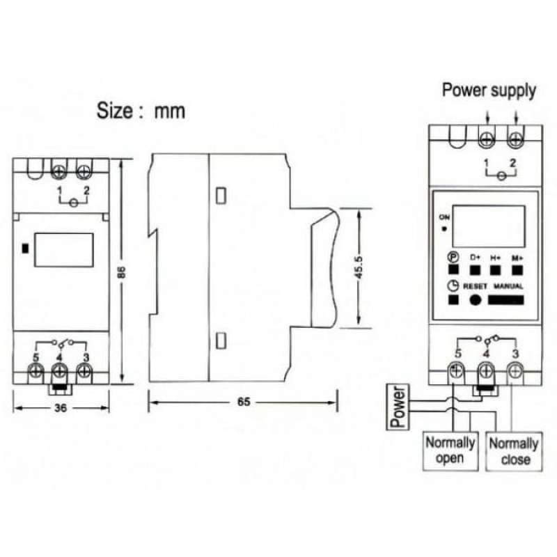 Promo Programmable Digital Timer Switch Din Rail / Timer Digital 220v ...