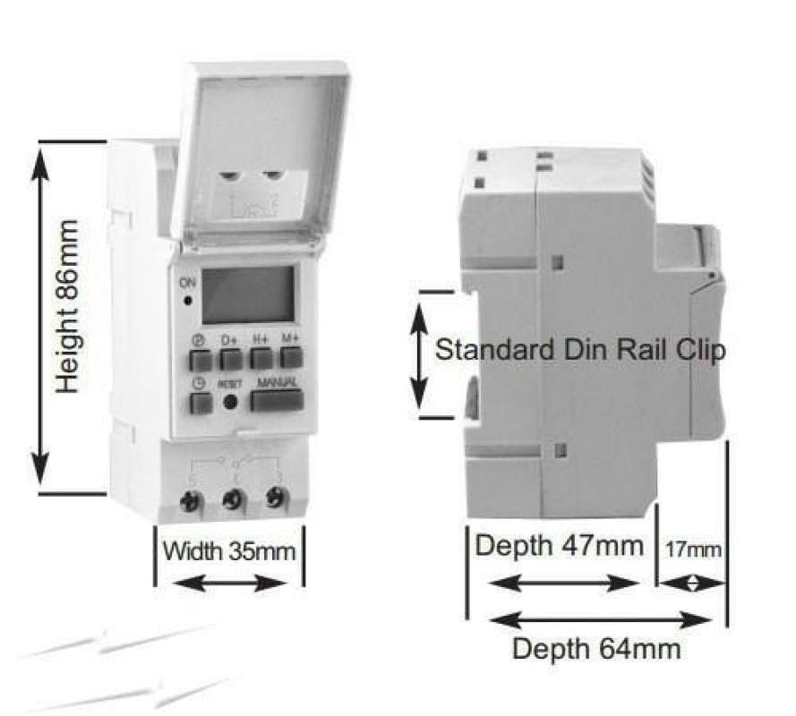 Promo Programmable Digital Timer Switch Din Rail / Timer Digital 220v ...