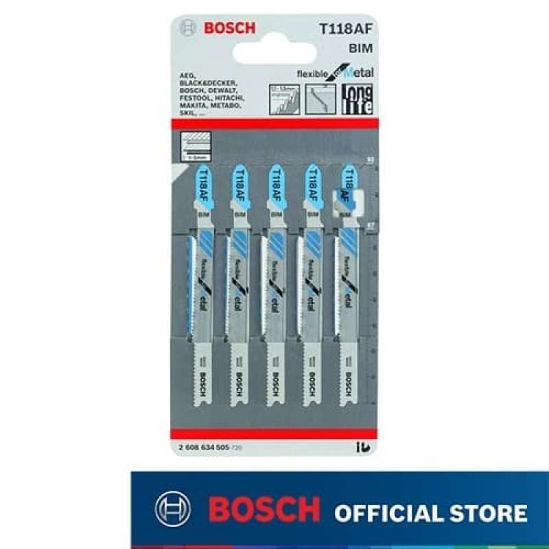 Promo Bosch Jigsaw Blades Flexible For Metal /Mata Jigsaw untuk Logam ...
