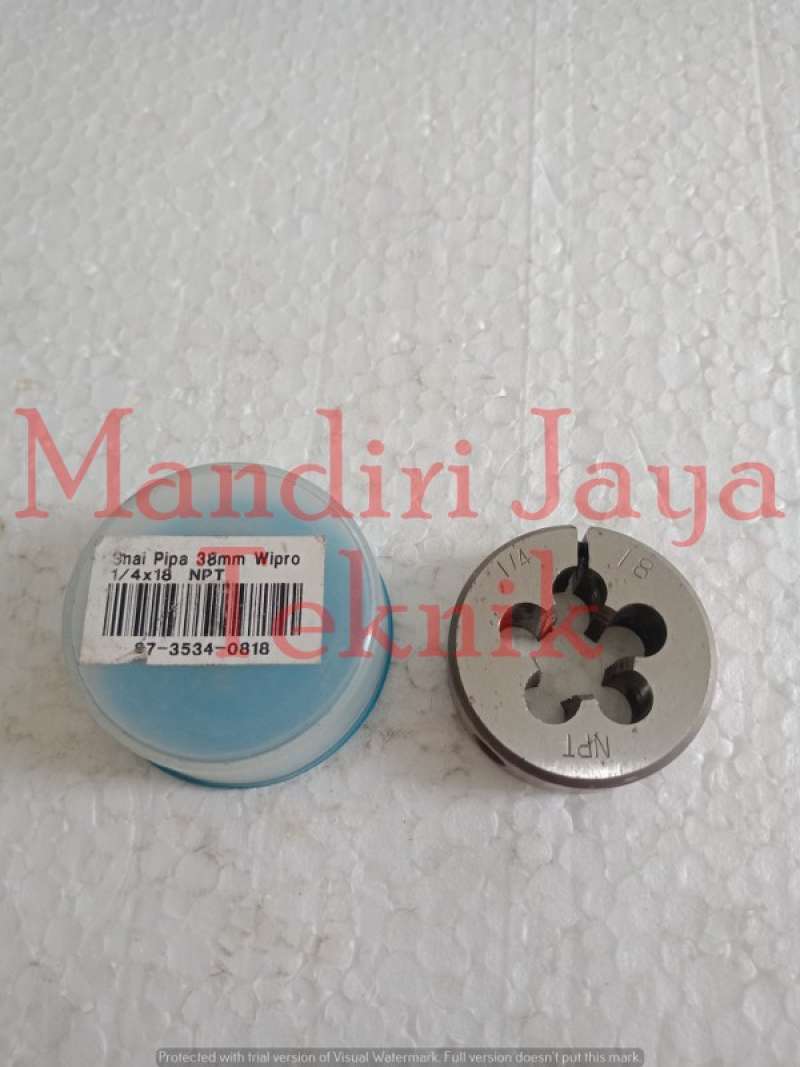 Jual Mata Snai Senai Pipa / Round Dies 1/4 x 18 NPT WIPRO di Seller Mandiri Jaya Teknik - Dukuh ...