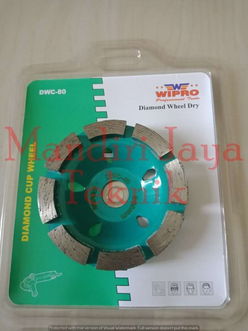 Jual Diamond Wheel Dry Cup Mata Gerinda Model Mangkok 3 3 Inch WIPRO di ...