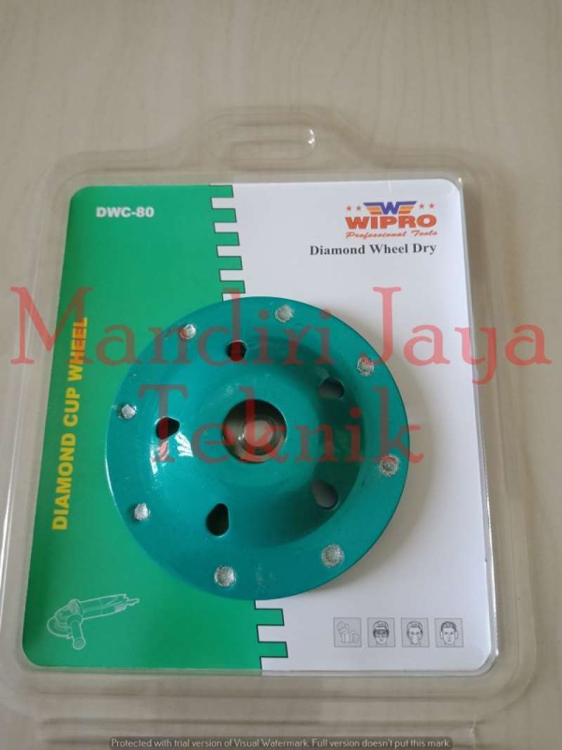 Jual Diamond Wheel Dry Cup Mata Gerinda Model Mangkok 3 3 Inch WIPRO di ...