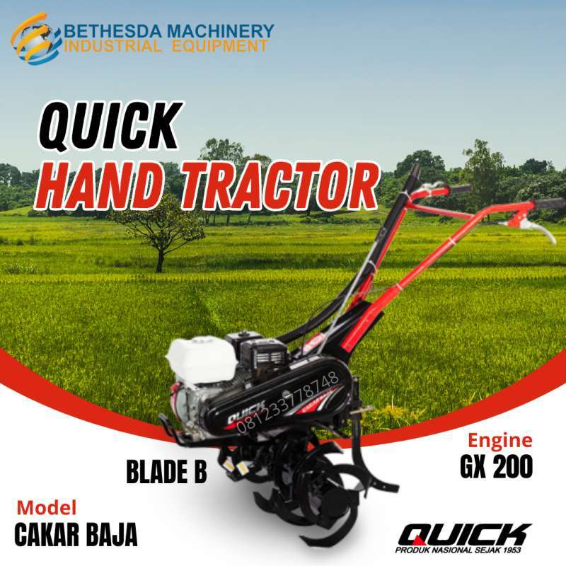 Jual Mesin Traktor Quick Cakar Baja + Honda GX 200 Blade B di Seller ...