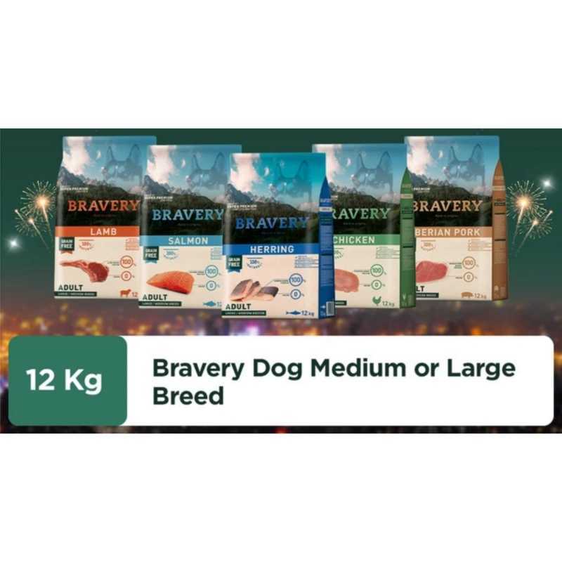 Jual Bravery large /medium breed puppy adult 12 kg dog Hypoallergenic ...