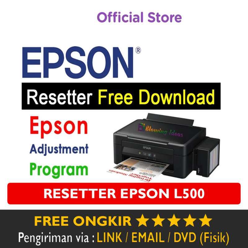 Promo Resetter Printer Epson L500 L510 L520 L530 L540 L550 L555 ...