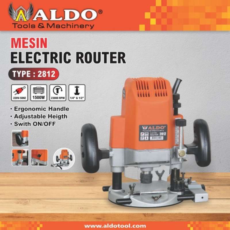 Promo MESIN PROFIL KAYU / MESIN ELECTRIC ROUTER TYPE 2812 Diskon 23% di ...