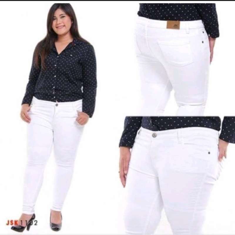 Promo CELANA PANJANG JEANS WANITA SKINY BASIC WARNA PUTIH TERLARIS 2022 ...