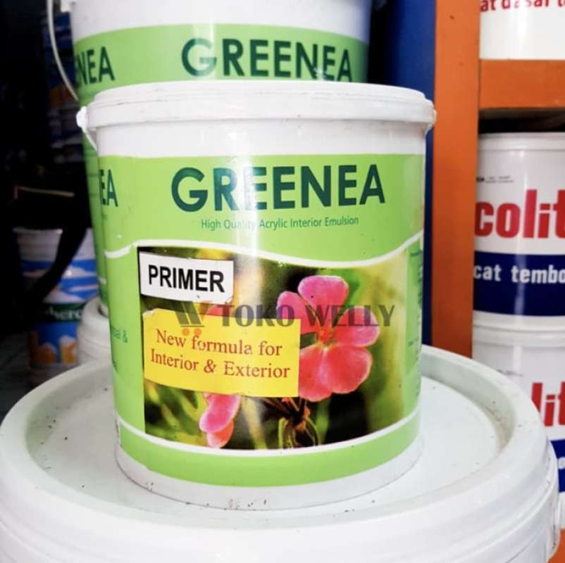 Promo Cat Dasar Primer Greenea / Eksterior & Interior/ galon 5kg Diskon ...