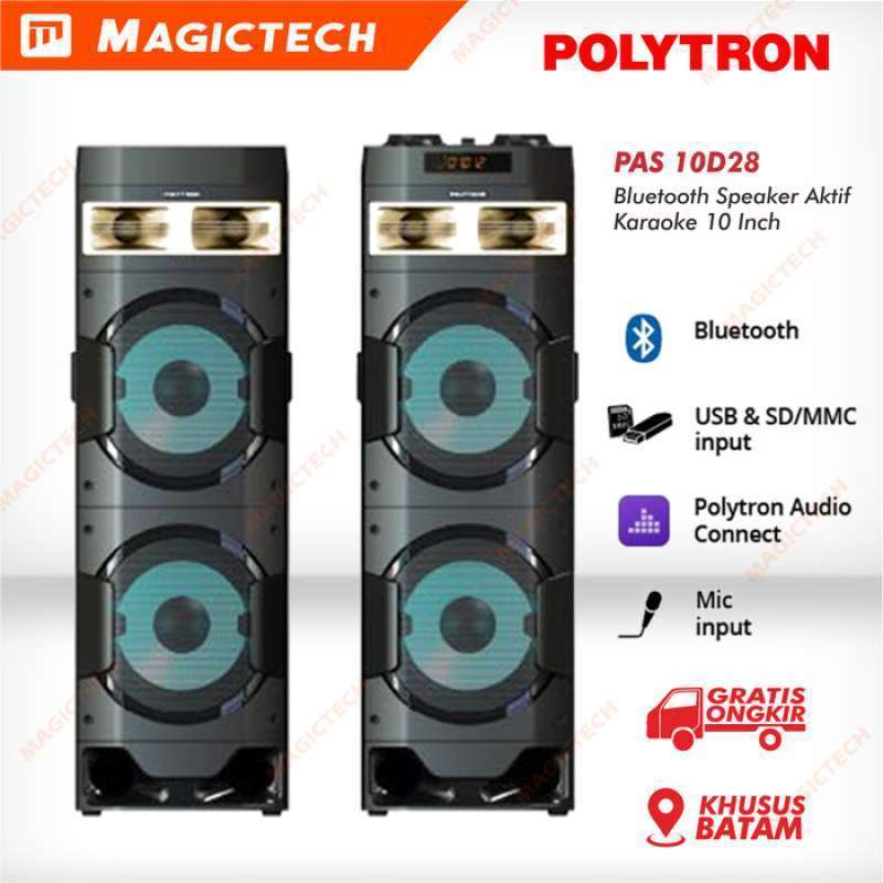 Jual Polytron Active Speaker Pas 10d28 Aktif Usb Bluetooth 10 Inch Di