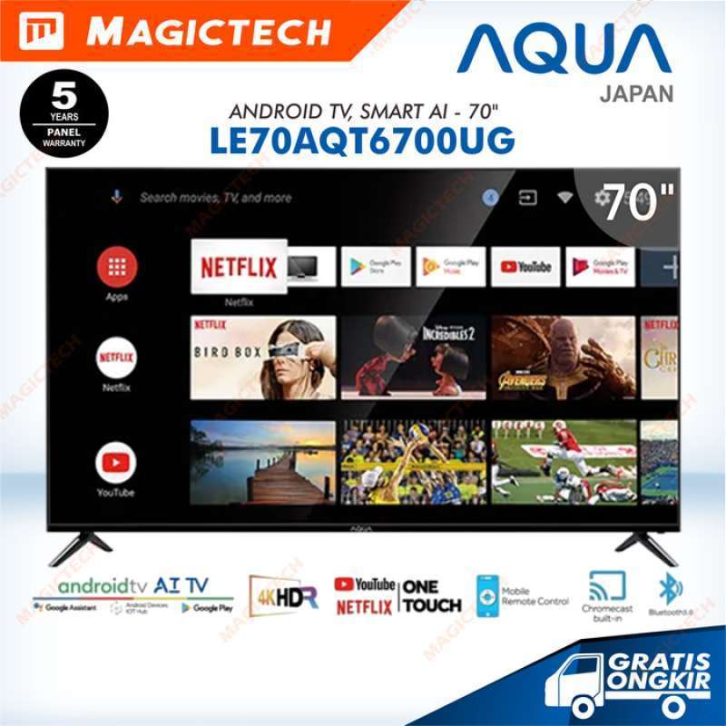 Jual Tv Aqua 70 Inch / 70 Le70aqt6700ug Android Smart 4k Uhd Hdr 70aqt6700 Di Seller Magictech ...