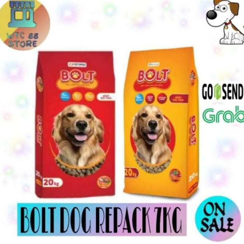 Promo 100% Produk Ori Makanan Anjing Bolt Dog Food Beef / Lamb Repack ...