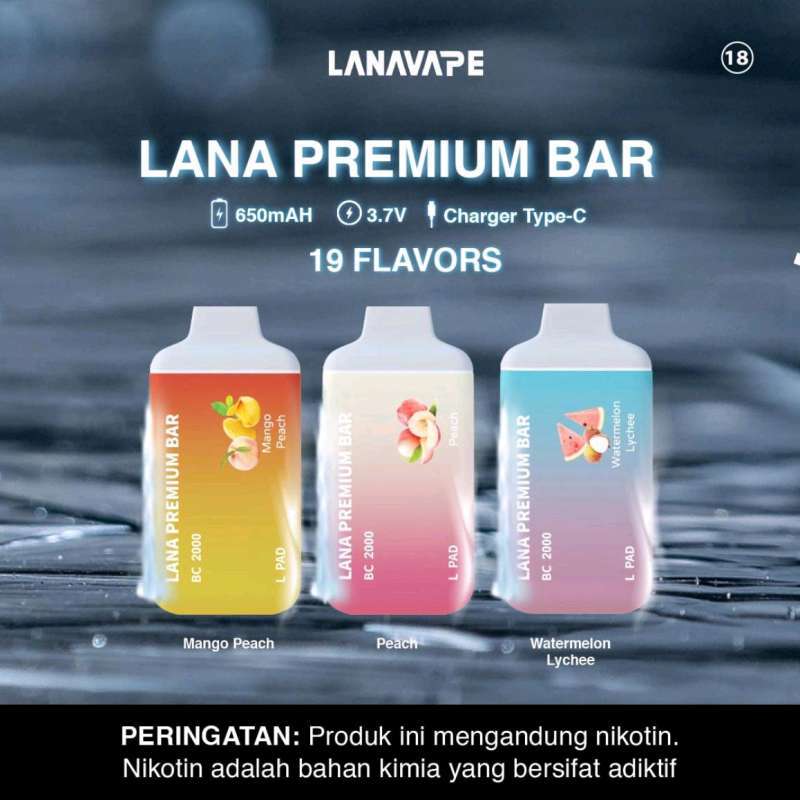 Jual LANAVAPE LANA PREMIUM BAR Disposable 2000 Puffs - All Varian ...