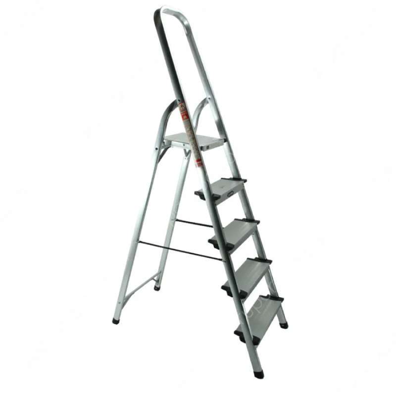 Promo Krisbow Tangga Lipat Aluminium 5 Wide Step Diskon 23% di Seller ...