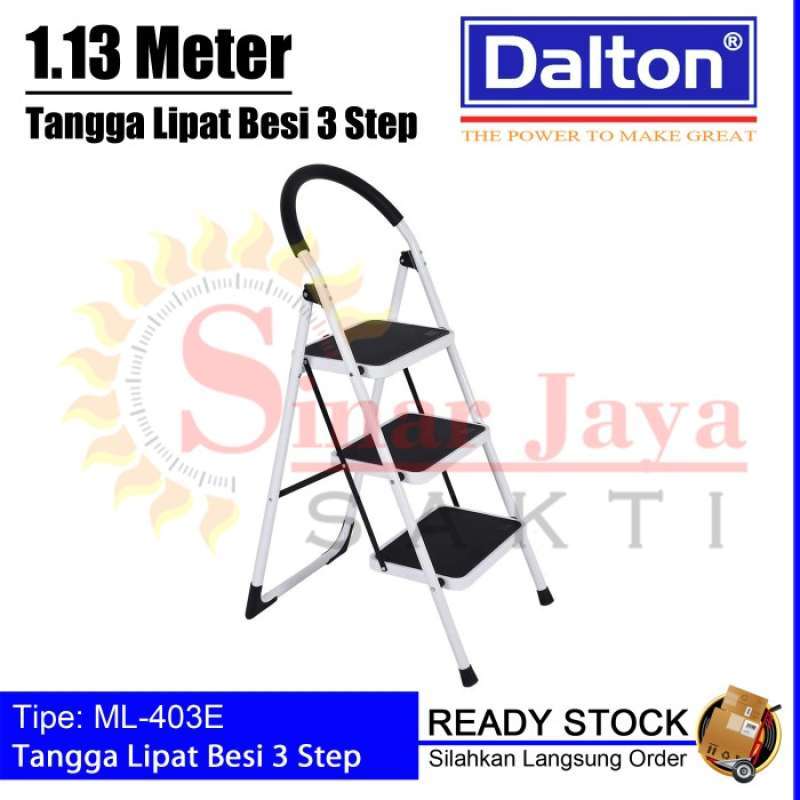 Promo Tangga Lipat Besi 3 Step Dalton Ml-403E Tangga Duduk Kokoh Step Lebar Diskon 23% di Seller ...