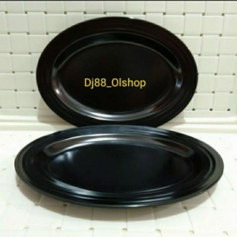 Jual Piring Oval Ulir Melamin 10 inch Merek Golden Flying Fish P-1003 ...