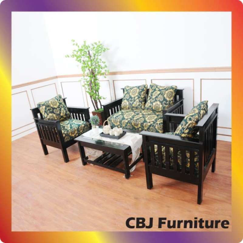 Promo Sale Sofa Set 211 Nl 01 Kain Fabric - Hitam Diskon 3% di Seller ...