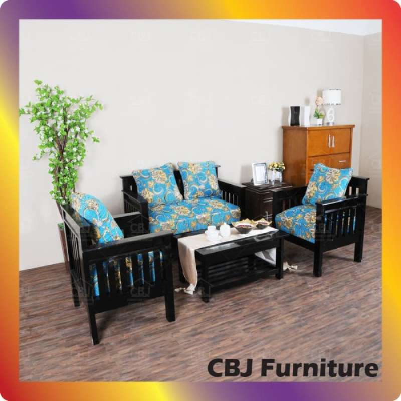 Promo Sale Sofa Set 211 Nl 01 Kain Fabric - Hitam Diskon 3% di Seller ...