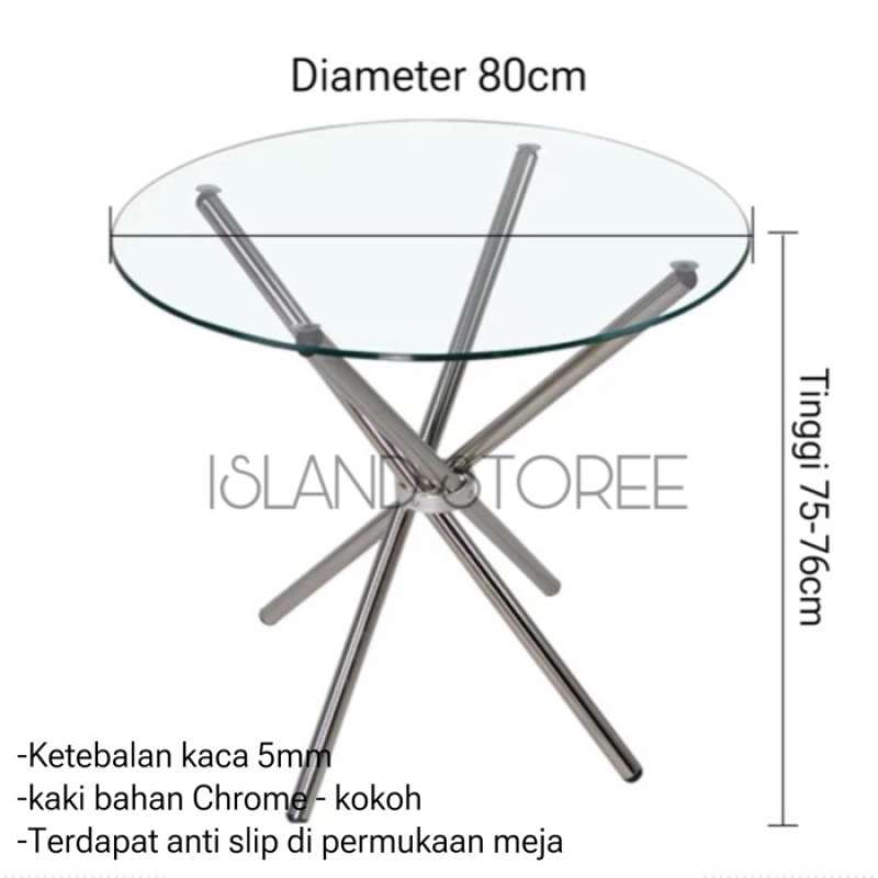 Promo New Meja Kaca Meja Makan Bulat Meja Cafe Meja Pameran Meja Bar ...