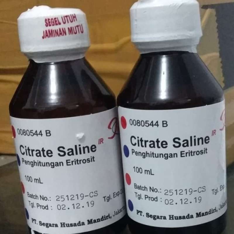 Promo Indo Reagent Larutan Citrate Saline 100 Ml (pengganti Hayem ...