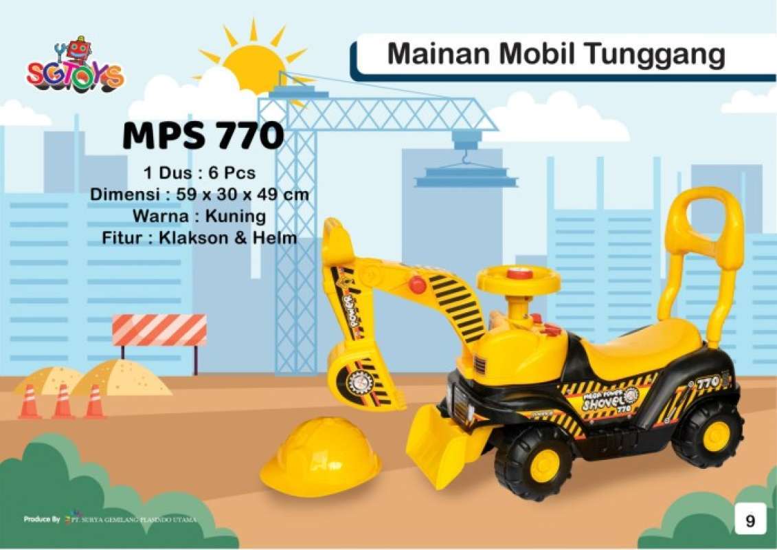 Promo SG TOYS MPS 770 MAINAN TRUCK ESKAVATOR / MOBIL TUNGGANGAN ...