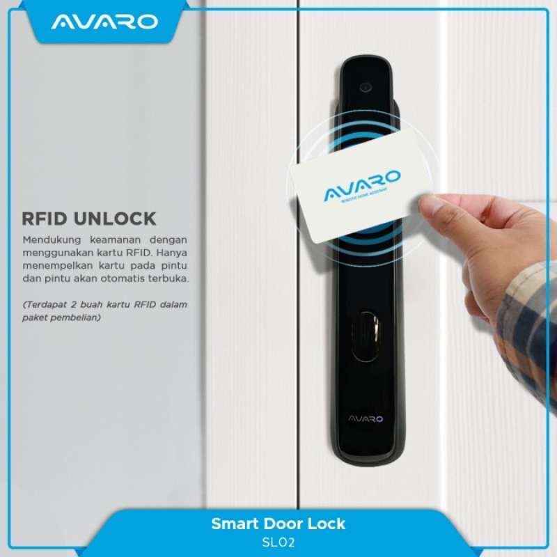 Promo AVARO SL02 SMART DOOR LOCK HANDLE RFID FINGERPRINT CAMERA FACE - Diskon 50% di Seller ...